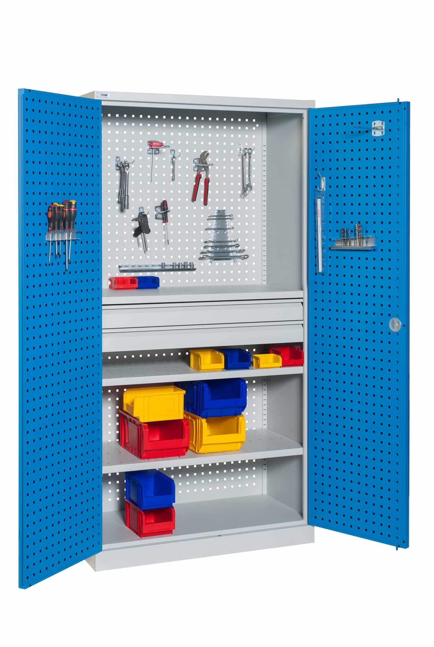 Perforated workshop cabinets - Sofame